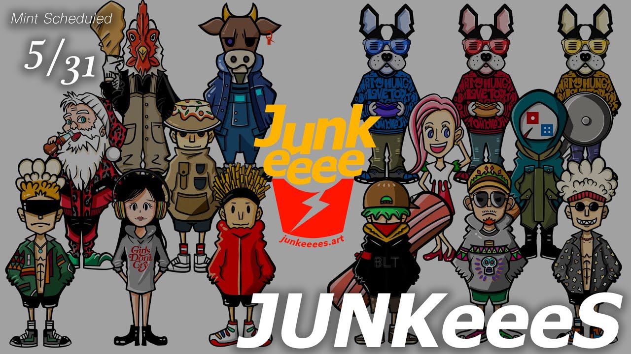 JUNKeeeeS(ジャンキーズ)とは?特徴・NFTアートの買い方を解説 - HUBSTAR